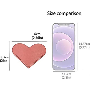 Aioweika Bookmarks for Book Lovers Leather Heart-Shaped Bookmark Cute Book Page Clip Corner Protective Cover Stationery Supply