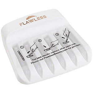 Finishing Touch Flawless Dermaplane Glo Facial Exfoliator Replacement Heads Only, Dermaplane Tool Not Included, White, 6 Count (Packaging may vary)