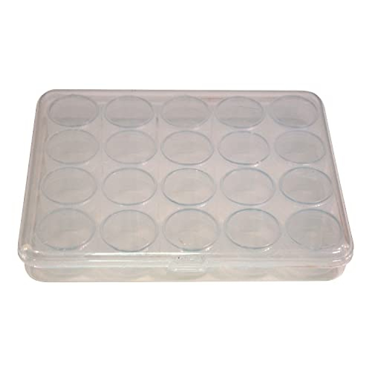 PMC Supplies LLC 20-in-1 Plastic Storage Container Jewelry Bead Small Gemstone Findings Watch Battery Organizer
