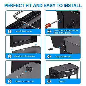 SafBbcue 28 Inch Griddle Hinged Lid for 28" Blackstone Top Griddle Accessories Griddle Hard Cover Hood with Thermometer Fits Blackstone 1517 1803 1839 1853 Grill