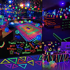 Bzeumk Glow in The Dark Tape, UV Blacklight Neon Tape Fluorescent Glow Tape in Black Light