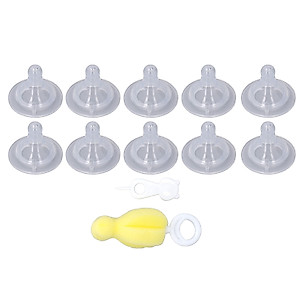 Baby Pacifier,10pcs Infant Silicone Nipples Baby Bottle Replacement Feeding Nipples for 0 to 6 Months Old Baby