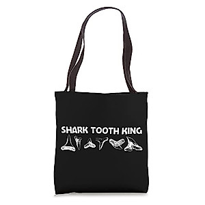 Funny Shark Teeth Design For Men Dad Animal Fossil Hunters Tote Bag