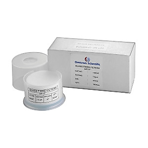 Omicron 130047 Borosilicate Glass Fiber Binder Free Filter, 1.6 μm, 47 mm (Pack of 100)
