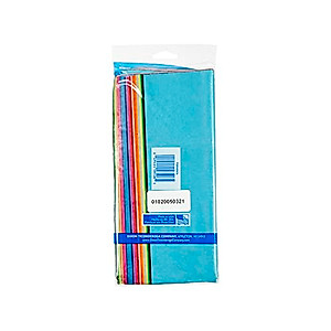 Spectra Deluxe Bleeding Art Tissue P0058506, 20 Assorted Colors, 20" x 30", 20 Sheets