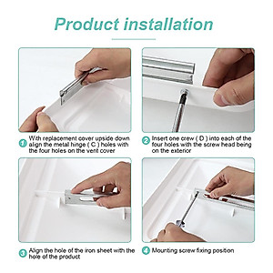 LBK 14" Universal RV, Trailer, Camper, Motorhome (White 2 Pack) Roof Vent Cover - Vent Lid Replacement, Made In USA