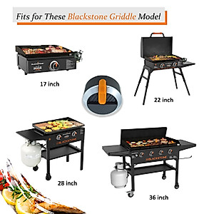 Gas Griddle Orange Knob Replacement for Blackstone Griddle 17" 22" 28" 36" Griddle, for Blackstone Flat Top Grill replacement walmart knobs,2-Pack