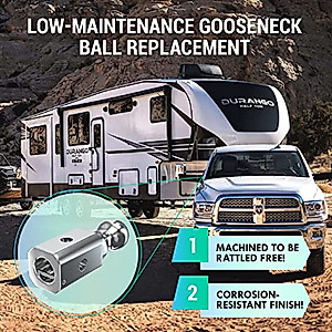 LATCH.IT Replacement Gooseneck Ball Hitch | 2-5/16” Gooseneck Tow-Hitch Ball | 30,000lbs Load Capacity | Ball Gooseneck Replacement Compatible with B&W Trailer Hitches Part Number GNXA2000