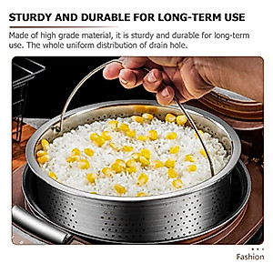 Luxshiny Rice Cooker Rice Cooker Rice Cooker Steamer Basket with Handle Legs Vegetable Steamer Insert Stainless Steel for Steaming Food Meat Fish Rice Veggie 22cm Accessories