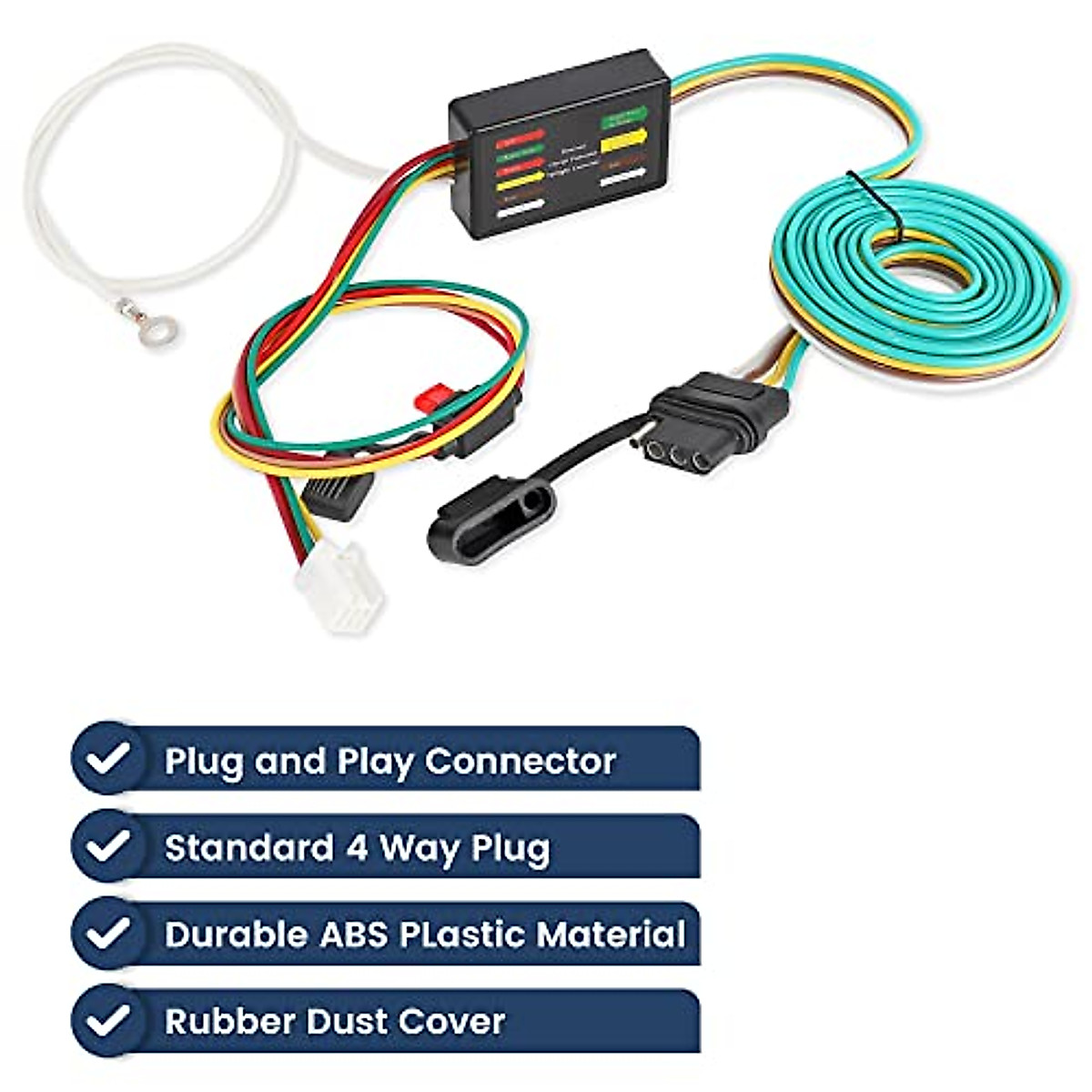 Oyviny 4 Way Trailer Wiring Harness 56370 for 2017-2023 Honda CR-V, Factory Tow Package Required