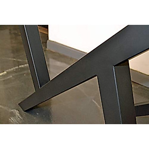 Metal Table Legs, Offset X-Frame Style - Any Size and Color