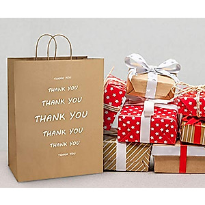 BagDream Paper Bags 13x7x17 50Pcs Gift Bags, Party Bags, Shopping Bags, Retail Bags, Merchandise Bags, Recycled Brown Kraft Paper Bags with Handles Bulk