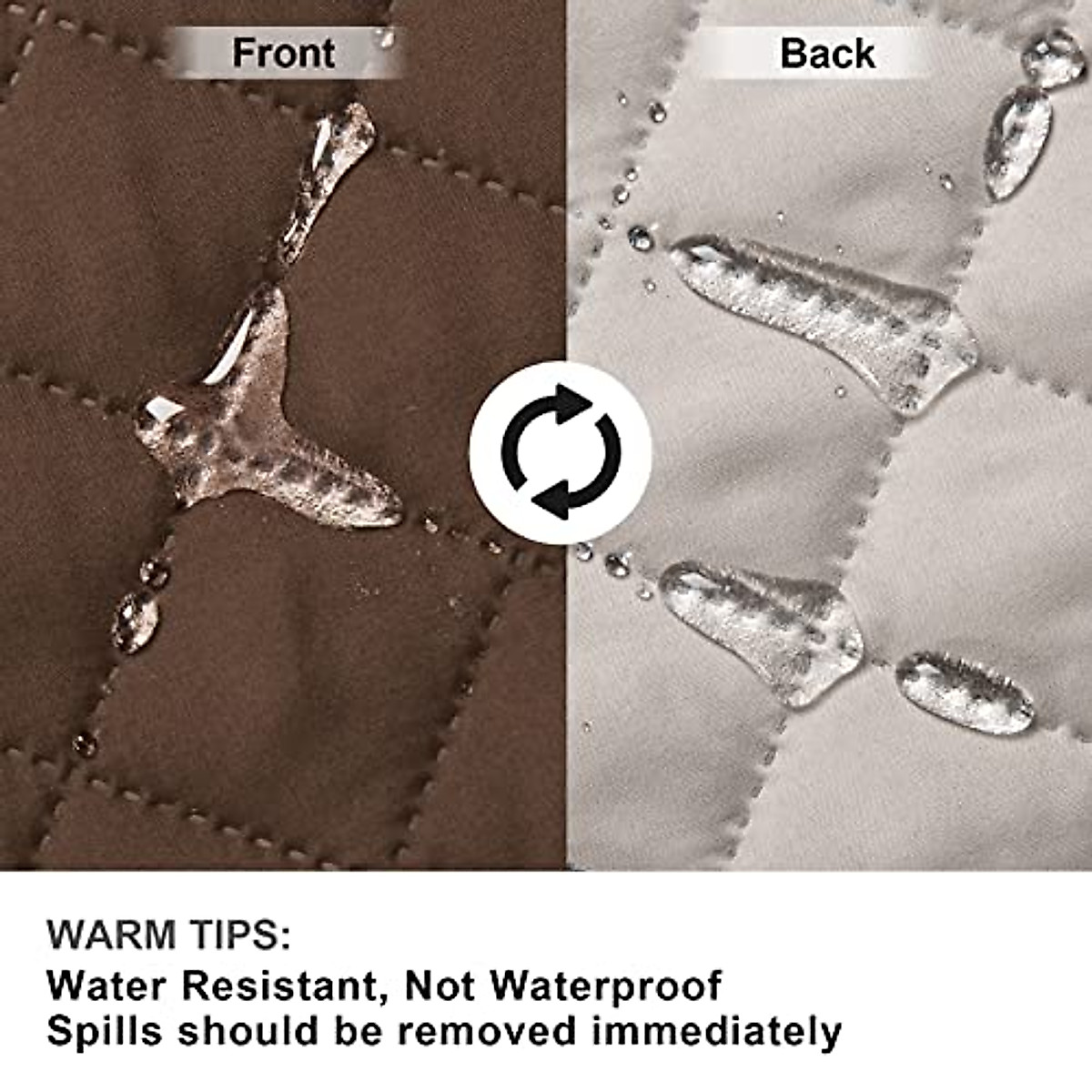 RHF Reversible Loveseat Covers for Dogs, Couch Covers for Dogs, Loveseat Cover for Dogs,Pet Cover for Loveseat, Loveseat Slipcover&Love Seat Couch Covers,Machine Washable(Loveseat:Chocolate/Beige) Medium