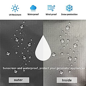 Joramoy Generator Covers Waterproof for Honda Inverter Generators EU2200i EU2200ic EU2000i EU2000ic Camo Companion for Honda Power Equiment Heavy Duty 420D Oxford Cover