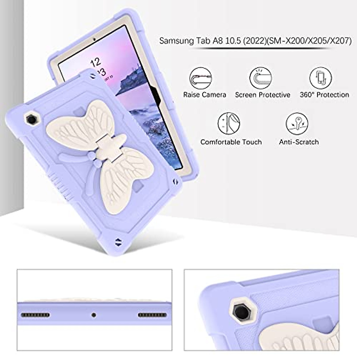 DUEDUE for Samsung Galaxy Tab A8 10.5 Case 2022