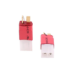 OliRC 2pcs T-Plug Style Male to plug for Big Tamiya Female Adapter Connector(C129-2)