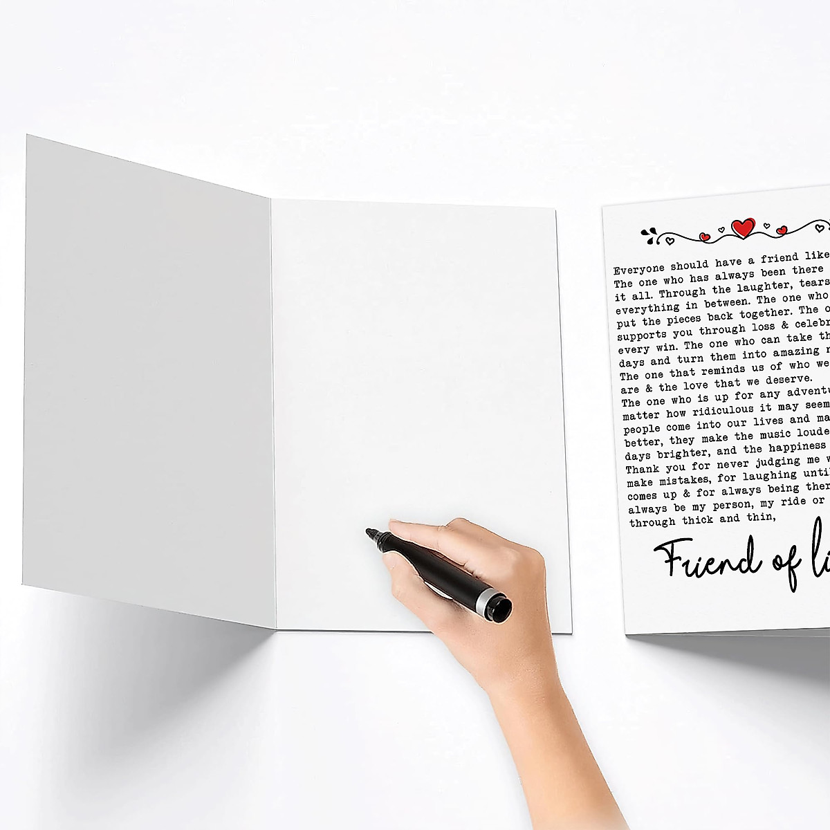 popmazing Best Friend Card - Thank You For Being In My Life - Friend For Life - Card For Special Friend - Recycled Card For Best Friend - Bestie Cards, 5 x 7 inches…