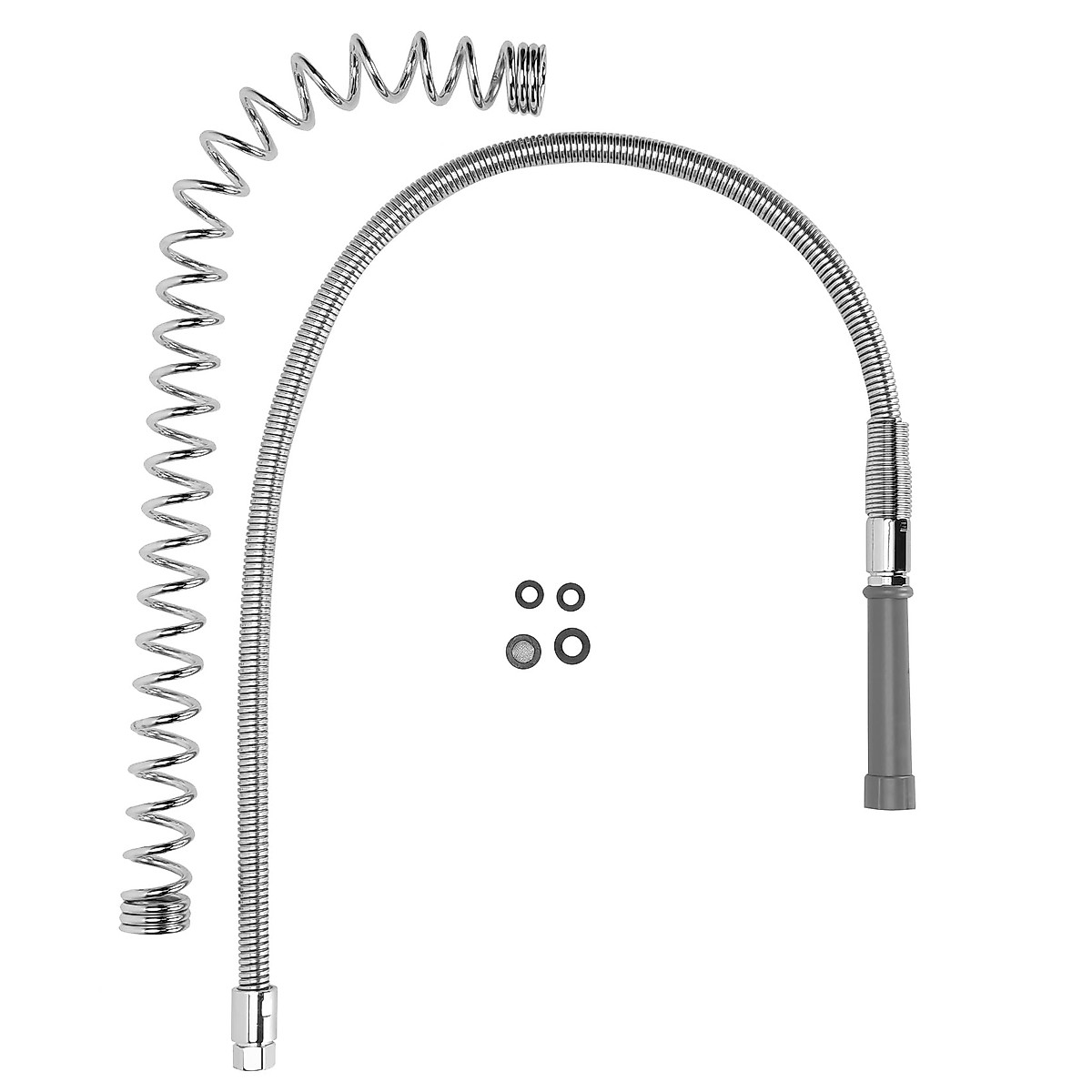 Commercial Sink Sprayer Hose,Commercial Kitchen Sink Faucets Flexible Hose Replacement(44 inch),with 304 Stainless Steel Pre Rinse Spring,Sink Sprayer Hose,Suitable for Use with Commercial Faucets