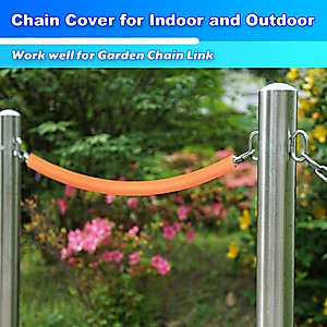 Cosmos 2 Pcs Swing Chain Cover Swing Chain Handle Grip Sleeve for Playground Swingset Accessories, Chain Cover Grip Sleeve for Porch Swings Barrier Chain in Garden Backyard Patio Outdoor (Orange)