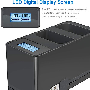 Rechargeable Battery with Charging Station Compatible Ring Video Doorbell 2/3/3Plus/4, Spotlight Cam Battery, 3.65V 6040mAh Replacement Lithium-Ion Battery(Not for Stick Up Cam)