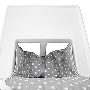 Twoworld High Chair Cushion for IKEA Antilop Highchair, Baby High Chair Seat Cover Liner Mat Pad Cushion for IKEA Antilop High Chair (Fashion Gray)
