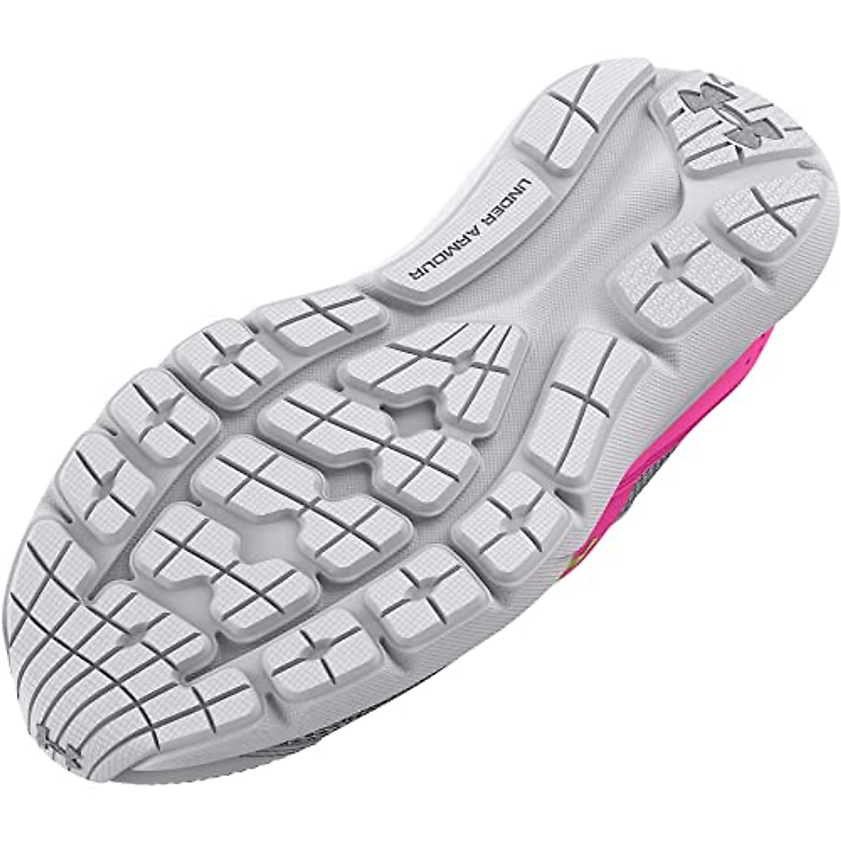 Under Armour Girls' Pre School Surge 3 Slip On, (100) Halo Gray/Rebel Pink/Fade, 2, US
