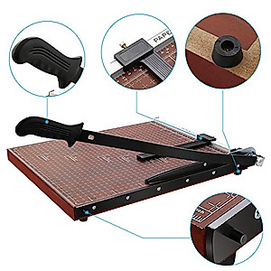 A2-B7 Paper Trimmer Paper Cutter Heavy Duty Trimmer Gridded Paper Photo Guillotine Craft Machine 18 inch Cut Length 12 Sheets Capacity for Office Home Use
