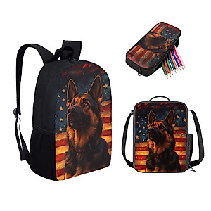FOR U DESIGNS Universe Horse Backpack Set 3 Piece,High School Backpack for Women Teen Girls