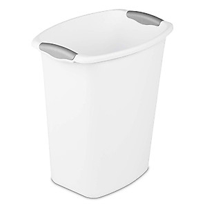 Sterilite 10358006 11.88" X 8.5" X 13.25" 3 Gallon White Wastebasket