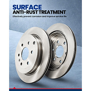 KAX 31348 Murano Brake Rotors Rear Drilled Slotted Brake Rotors for Murano 2009-2020 Pathfinder 2013-2020 QX60 2014-2020 Quest 2011-2017 Q50 2014 2015 (2pcs)
