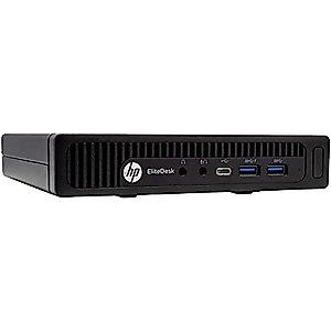 HP EliteDesk 800 G2 Desktop Mini PC, Intel Core i5 6500T 2.5Ghz, 16GB DDR4 RAM, 500GB Hard Drive, USB Type C, Windows 10 Pro (Renewed)