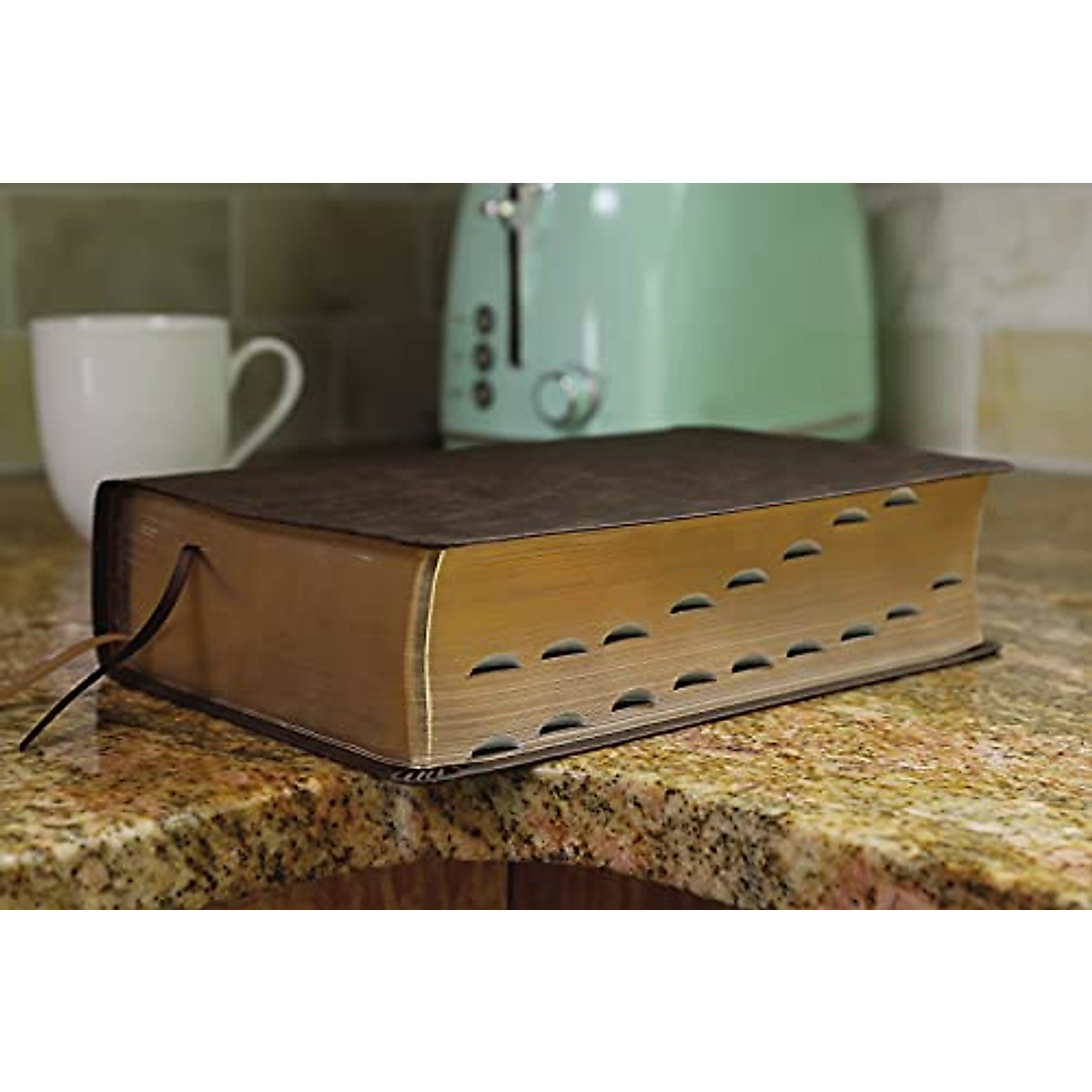 NIV, Life Application Study Bible, Third Edition, Large Print, Bonded Leather, Brown, Red Letter, Thumb Indexed