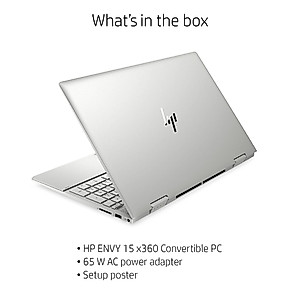 HP Newest Envy x360 Convert 15.6" FHD IPS Touchscreen Premium 2-in-1 Laptop, 11th Gen Intel Quad-Core i5-1135G7, 16GB RAM, 2TB PCIe SSD, Backlit Keyboard, Fingerprint, Windows 10 Pro + HDMI Cable