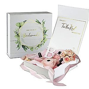 Bridesmaid Proposal Box - Gold Foil Stamped 'Will you be my Bridesmaid' Box I Set of 3 Boxes & Cards I Bridesmaid Boxes I Boxes for Bridesmaid Proposal I Luxury Gift Boxes for Bridesmaids Proposal