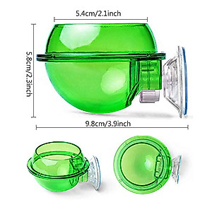 Suction Cup Reptile Feeder, Anti-Escape Reptile Food Bowl, Chameleon Bowl, Worm Live Fodder Container ,Translucent Home Pet Feeder Supplies Accessories for Tortoise Gecko Snakes Chameleon Iguana