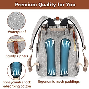 Diaper Bag Backpack Multifunctional Diaper Backpack with Extension Pad for Baby Boy and Girl Travel Baby Bag for Moms Dads