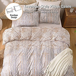 Lekesky Grey Duvet Cover Queen Size, Comforter Covers Queen 3pc Ultra Soft 100% Washed Microfiber Breathable Bedding Duvet Cover Set with Zipper Ties (1 Comforter Cover 90x90 +2 Pillow Cases)