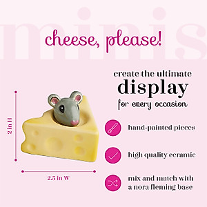 Nora Fleming Hand-Painted Mini: Cheese, Please (Mouse and Cheese) A223
