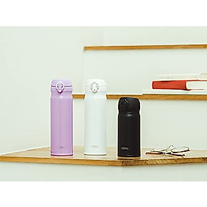 Thermos JNL-505 WHGY Water Bottle, Vacuum Insulated Travel Mug, 16.9 fl oz (500 ml), White Gray