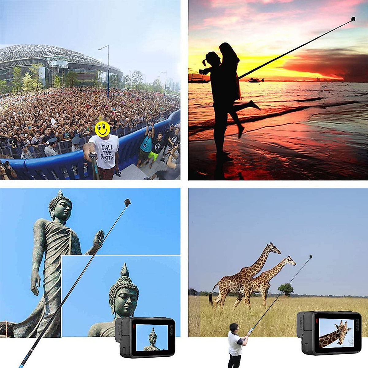 TELESIN G2 Long Selfie Stick Invisible - 2.7M 106" Waterproof Carbon Fiber Extension Pole for GoPro Max Hero 13 12 11 10 9 8 7 6 5 Insta360 X3 X4 Go3 Ace Pro DJI Action 3 4 5 Osmo Pocket 3 Accessory