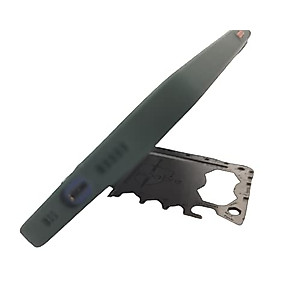 AegisSabre 50 in 1 Credit Card Sized Multitool Fits Wallet and bottle opener Minimalist Everyday Carry Tool Amazing gift for him Husband Dad Men Valentine Gift Idea for him | Silver Edition