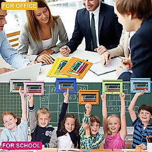 Pencil Pouch for 3 Ring Binder, 10 Pack Zipper Pouches with Clear Window, Oxford Pencil Holder Stationery Organziers Case Bag for School Classroom Supplies