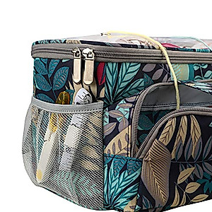 Yarn Storage Tote with Mini Yarn Drum, Knitting Bag Organizer Crochet Tote Bag for Yarn Storage,Dust-Proof Transparent Top,3 Large Grommets for Tangle Free,Sewing and Knitting Supplies