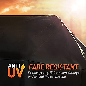 Arcedo Griddle Cover for Blackstone 28 Inch ProSeries, 60 inch Grill Cover for Griddle Cooking Station with Hood, Weather Resistant Outdoor Heavy Duty Waterproof Flat Top Gas Grill Cover, Black