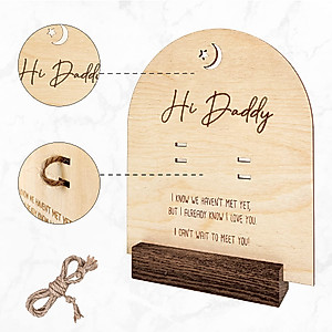 Pregnancy Announcement For Dad- Hi Daddy Pregnancy Test Keepsake Wooden Sign- Baby Surprise Announcement Ideas, Pregnancy Reveal To Husband, Daddy To Be Gifts