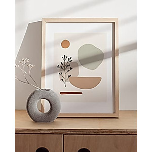 HAUS AND HUES Boho Prints Mid Century Wall Art - Modern Prints Wall Art & Minimalist Poster Neutral Wall Art Boho Art Prints Minimalistic Wall Art Beige Wall Art Neutral Colors UNFRAMED 12"x16"