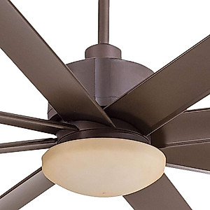 Minka Aire Slipstream 65 in. Integrated LED Indoor/Outdoor Oil Rubbed Bronze Ceiling Fan with Light and Remote Control