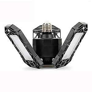 Warehouse Light Bright Shop Light Garage Lights LED Garage Light 360 Degrees Deformable Ceiling Light for Home Warehouse Workshop Folding Three-Leaf Deformation Lamp AC85-265V (Color : 40W F)