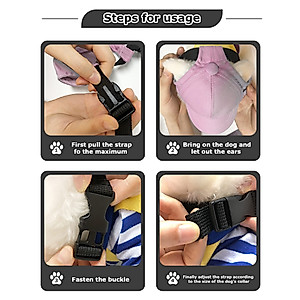 Dog Hat for Small Dogs and Medium Dogs Girl Boy Hats for Dogs Adjustable Dog Bucket Hat Puppy Sun Hat Spring Summer Pet Baseball Cap Doggy Visor (Black, Large(15lbs+))