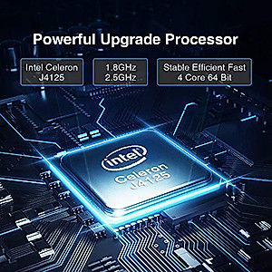 CHUWI LarkBox Pro Mini PC, Intel J4125, Smallest Windows 10 4K Desktop Computer with 6GB RAM / 128GB eMMC, Support BT 5.1, Dual WiFi, 4K, Linux